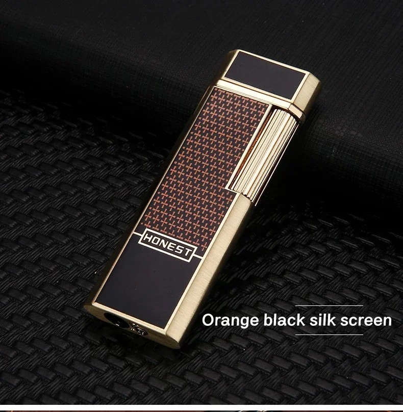 New Windproof Butane Strong Gas Lighter Retro Grinding Wheel Metal ...