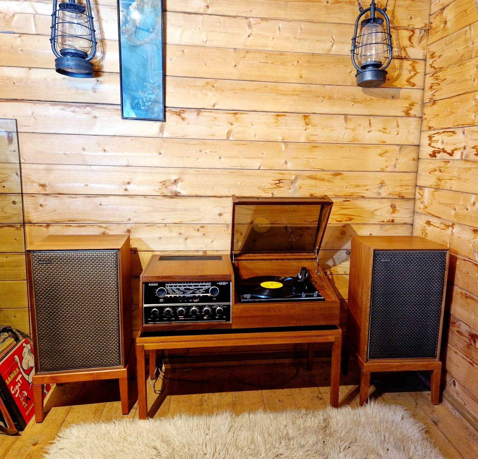 Timewarp vintage Hacker GAR1000 Radiogram Record Player + Teak Stands ...