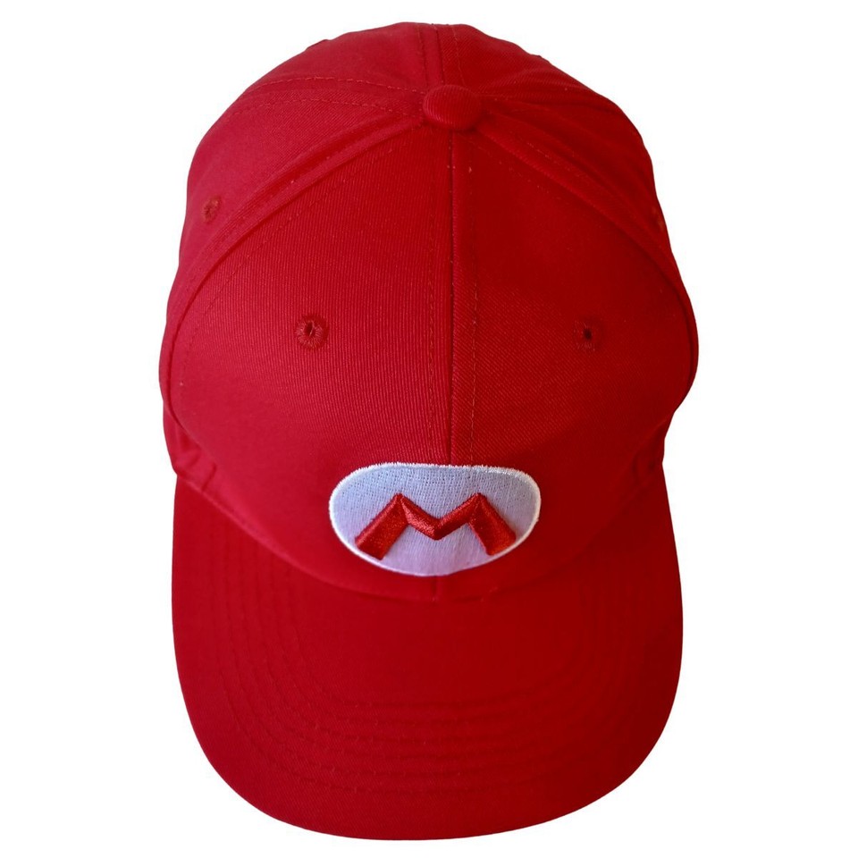 Mario Baseball Cap High Quality Hat Super Mario Bros Costume Nintendo ...