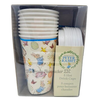 Peter Rabbit Beatrix Potter Easter 2024 Disposable to go Hot Cups ...
