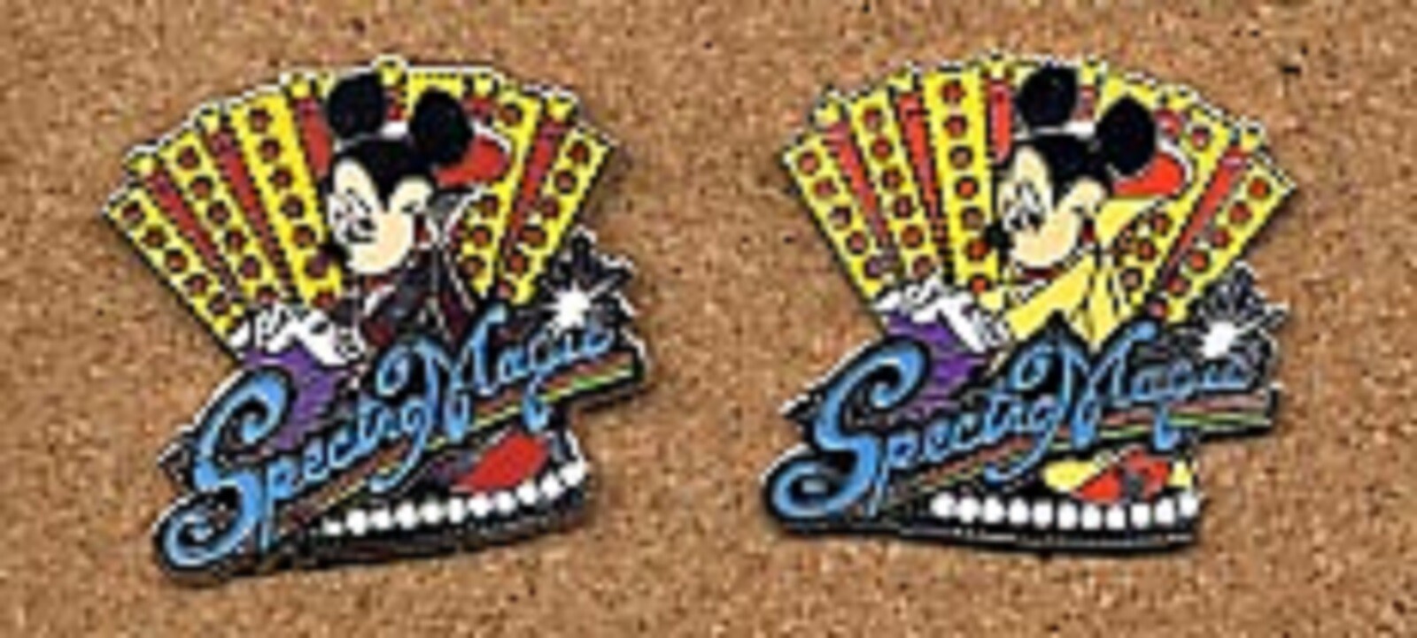 L 436 DISNEY LANYARD PIN 2 SPECTROMAGIC WITH AND WITHOUT HIDDEN MICKEY ...