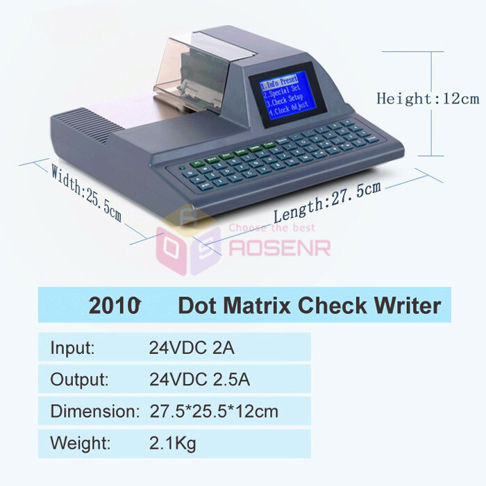 Intelligent Automatic Full-Keyboard Check Printing Printer Cheque ...