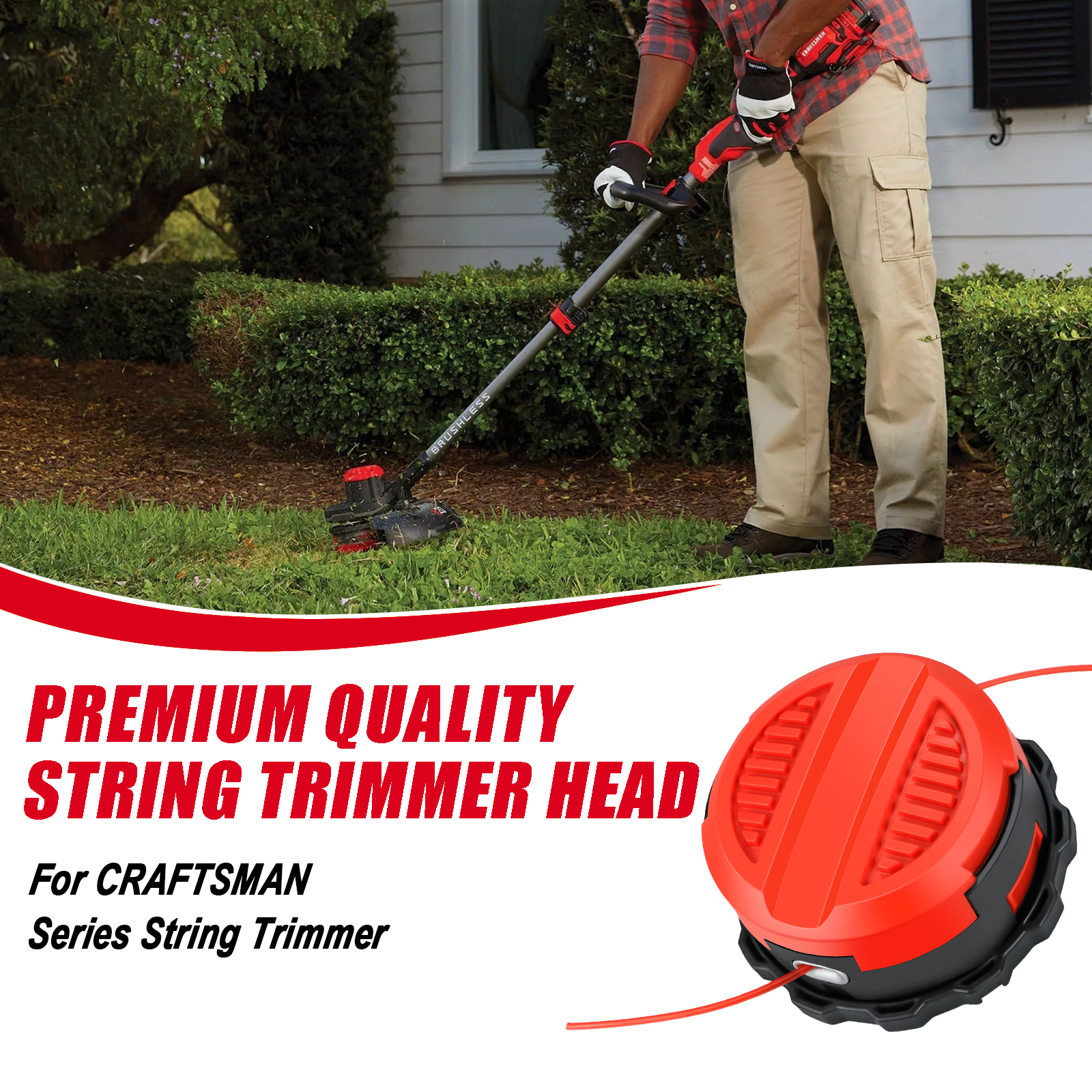 High Quality String Trimmer Head Fits CRAFTSMAN String Trimmers Weed ...