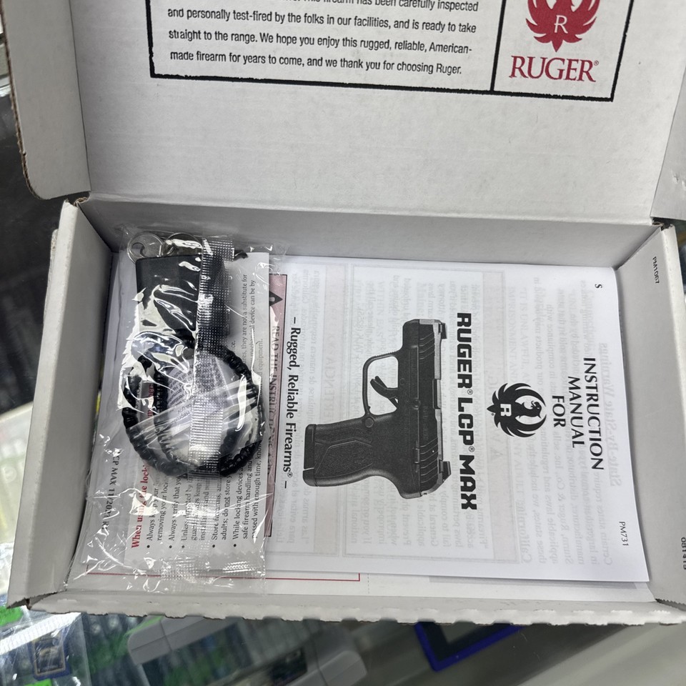 Ruger LCP Factory Box w/ Owners Manual Paperwork LCP MAX 380 Auto W ...
