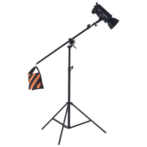VEVOR Aluminum Light Stand Max 12.8ft Photography Stand with Boom Arm ...