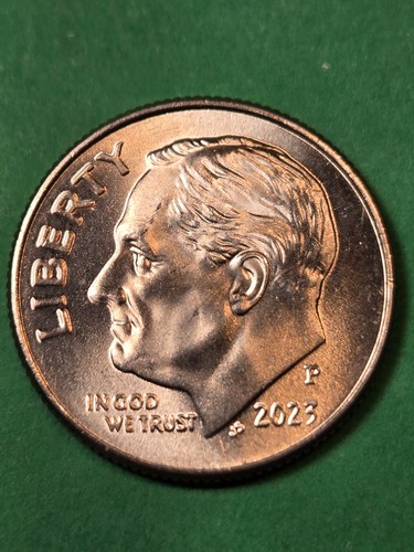 2023 p Roosevelt dime high ms full bands reverse die chip mint error ...