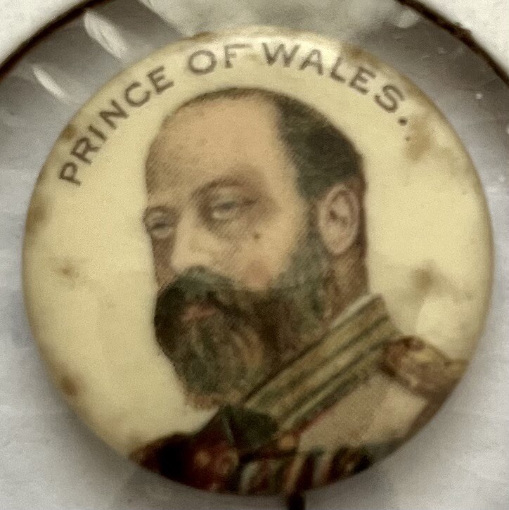 Antique Prince of Wales ( Edward VII ) Celluloid Pin Back Button 1890s ...