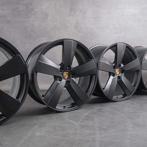 22" Porsche Macan Electric Alloy Rims | Black Matt | 11" Rim Width | 47 ...