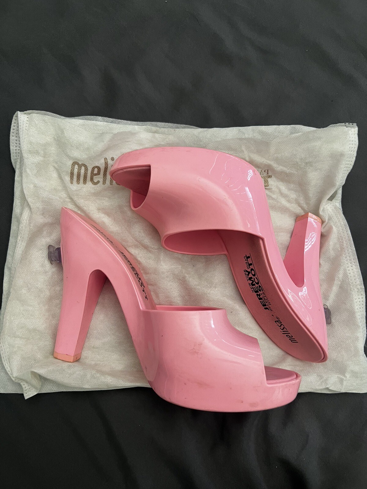 Jeremy Scott Barbie Pink Melissa Inflatable Heels - Gem