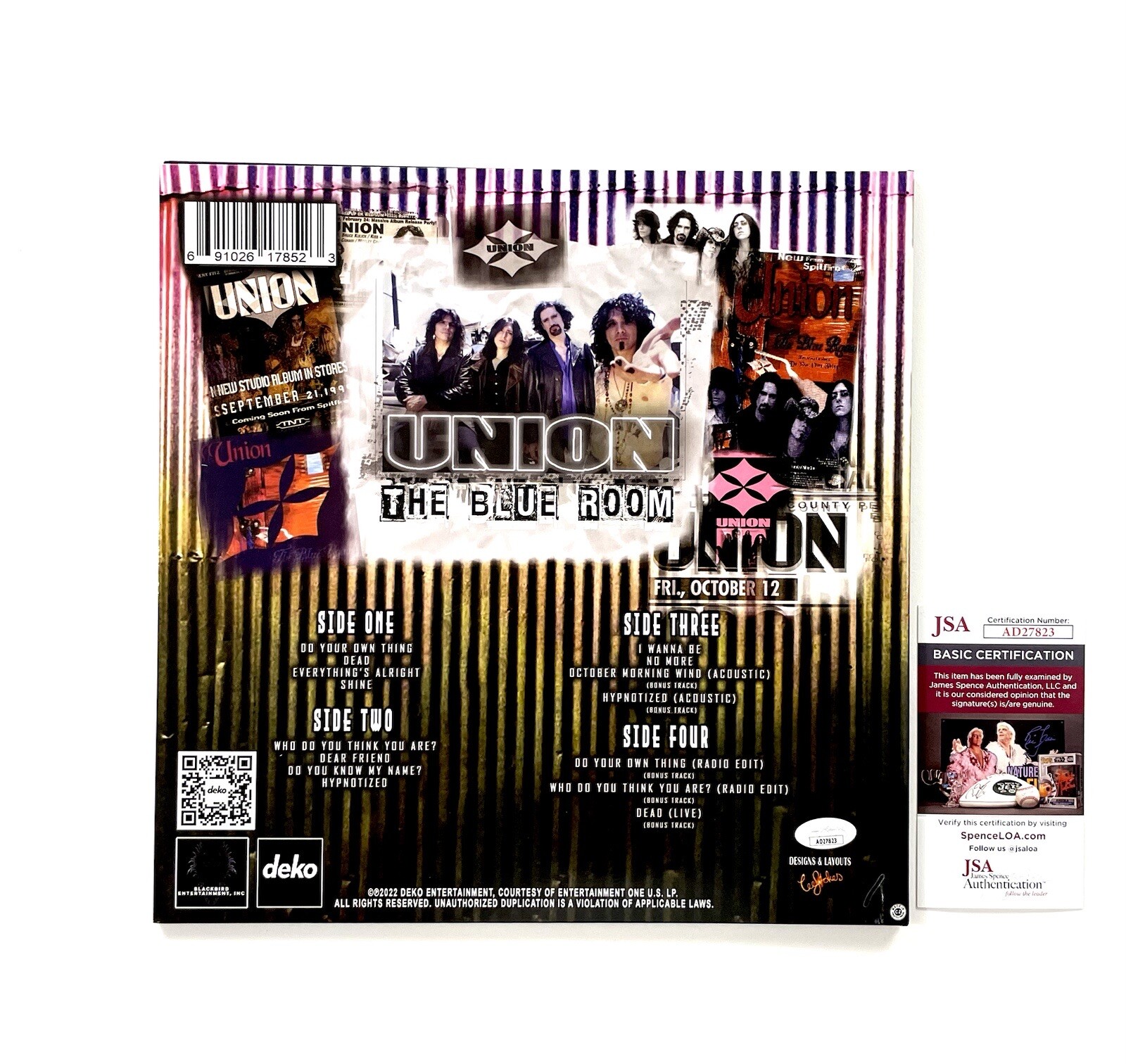 Union The Blue Room Signed Premier Edition Blue Black Vinyl Record John ...