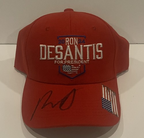 Governor Ron DeSantis IP signed President 2024 Hat / Cap JSA COA ...