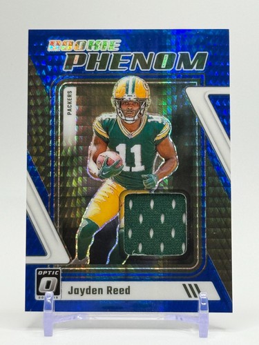 2023 Panini Donruss Optic - Jayden Reed Rookie Phenom Patch Blue Hyper ...