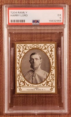 1909 Ramly T204 Harry Lord Boston Red Sox White Sox Baseball Card PSA 5 ...