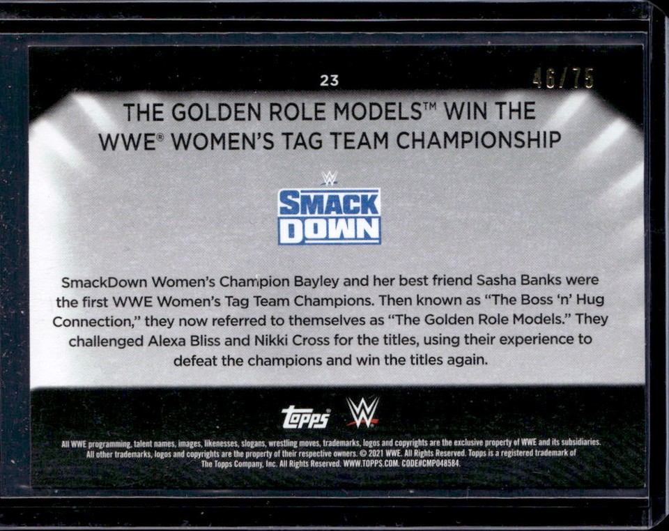 2021 Topps WWE Smack Down #23 Golden Role Models /75 NM/M | eBay