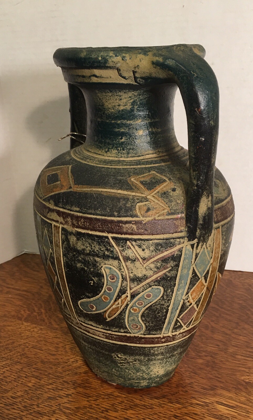 River Junction Pottery Two Handled Jug with Incised design | eBay