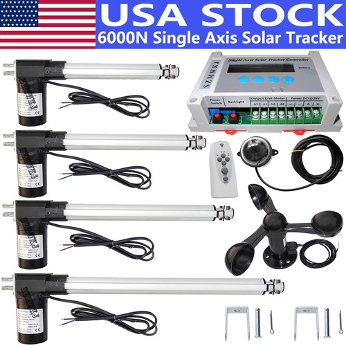 Single Axis Solar Tracking Tracker 6000N Linear Actuator W/ Sun Track Controller | eBay