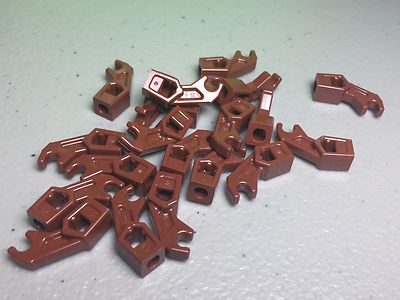 *NEW* 20x Lego Robot Mechanical Arm / Leg (Fingers Claws Droid) Reddish ...