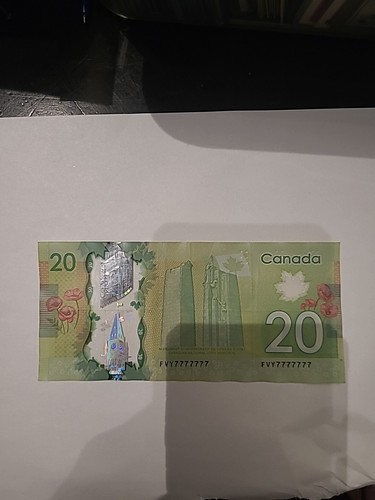 Canadian Paper Money Rare Serial Numbers. SOLID 7'S/6-8'S,1-0/ BROKEN ...