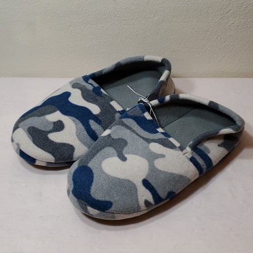 OT Revolution Men's Camouflage Fleece Slippers - Medium 9-10, Blue Camo ...