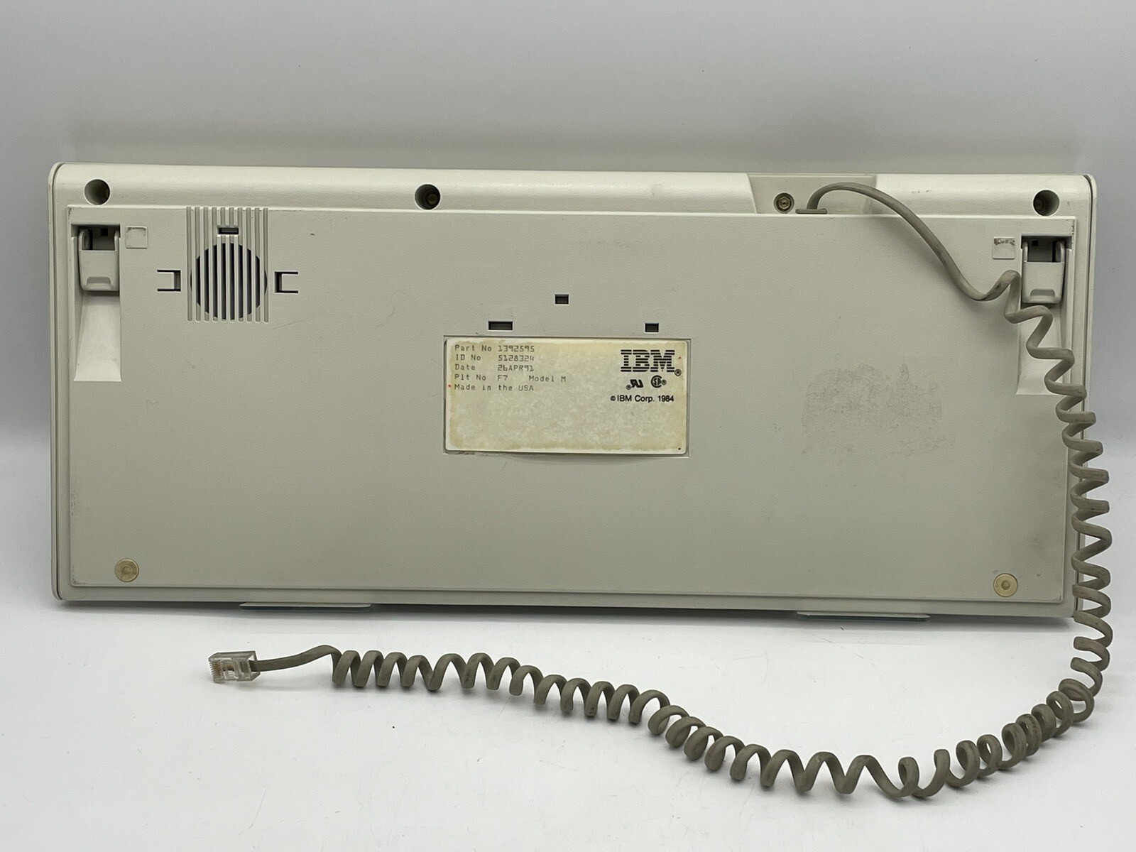 IBM Model M Clicky Vintage Mechanical Keyboard 1392595 RJ45 April 1991 ...