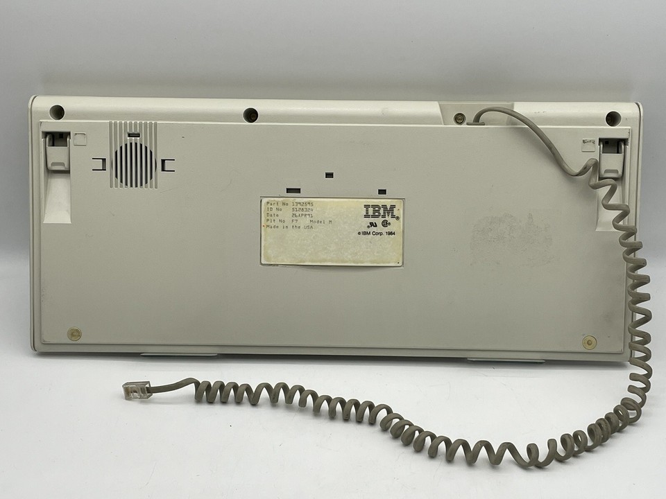 IBM Model M Clicky Vintage Mechanical Keyboard 1392595 RJ45 April 1991 ...