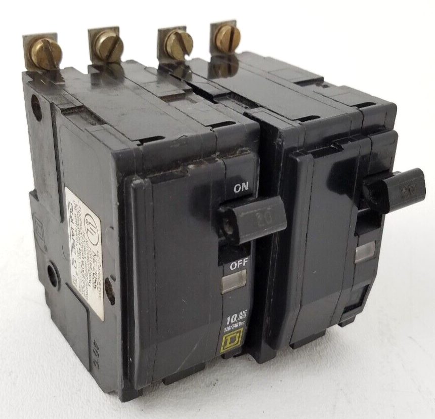 Lot of 2 QOB220 Square D 20 Amp Circuit Breaker *NEXT DAY OPTION* | eBay