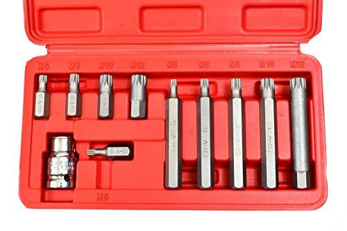 11pc Xzn 12 Point Spline Socket Bit Set Hex Shank M5 M6 M8 M10 M12 | eBay