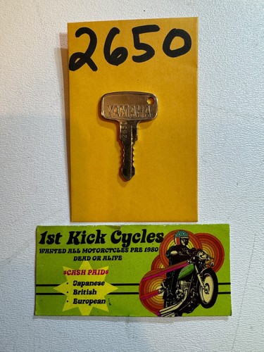 NOS YAMAHA MOTORCYCLE KEY GENUINE JAPAN ORIGINAL OEM PRE CUT # 2650 | eBay