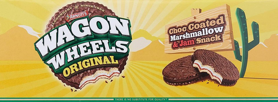 16x 48g Arnott Wagon Wheels Delicious Original Marshmallow Jam ...