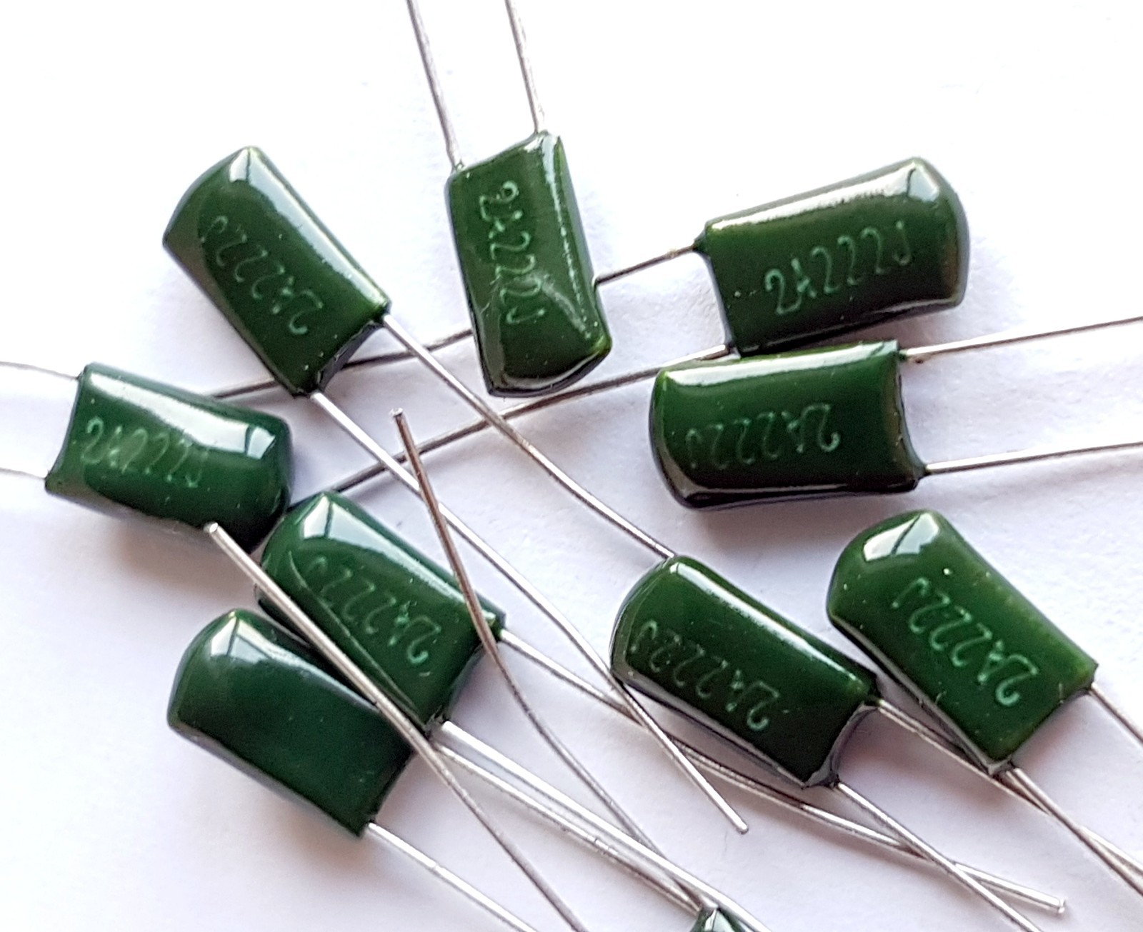 10 pieces x 2.2nF 2n2 2200pF 0.0022uF, 100v, Mylar capacitor polyester ...