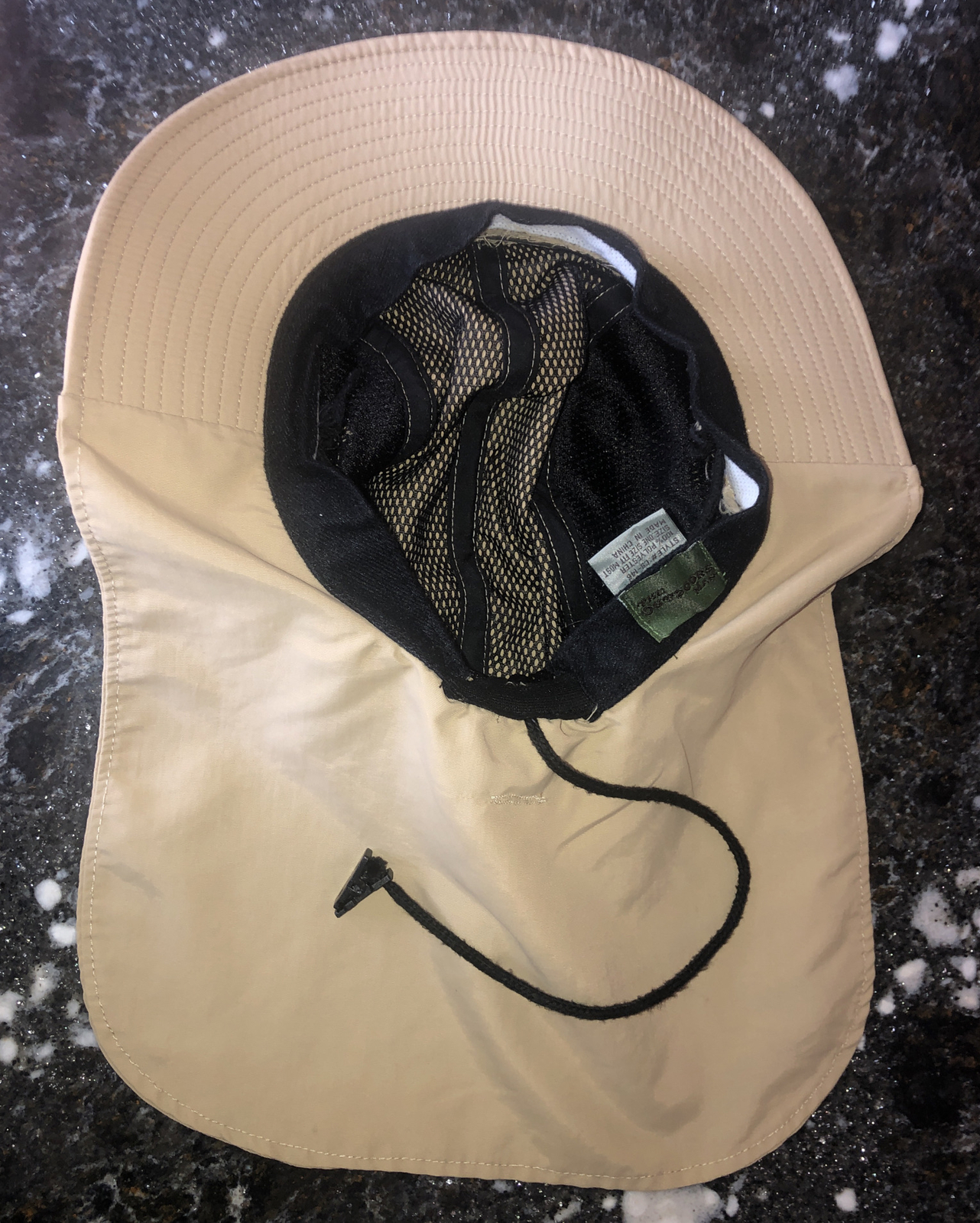 The Outdoors Man Rear Cinch Soft Top Neck Ear Cape Fishing Sun Cap ...