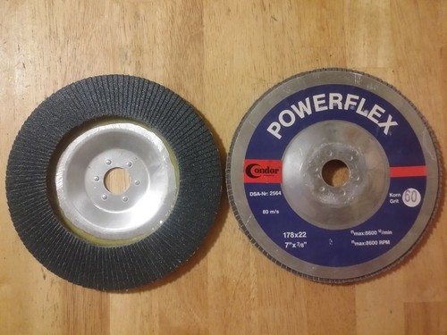 9 pcs. Merit Condor Powerflex 7"X7/8" Abrasive Grinding Disc 60 Grit ...