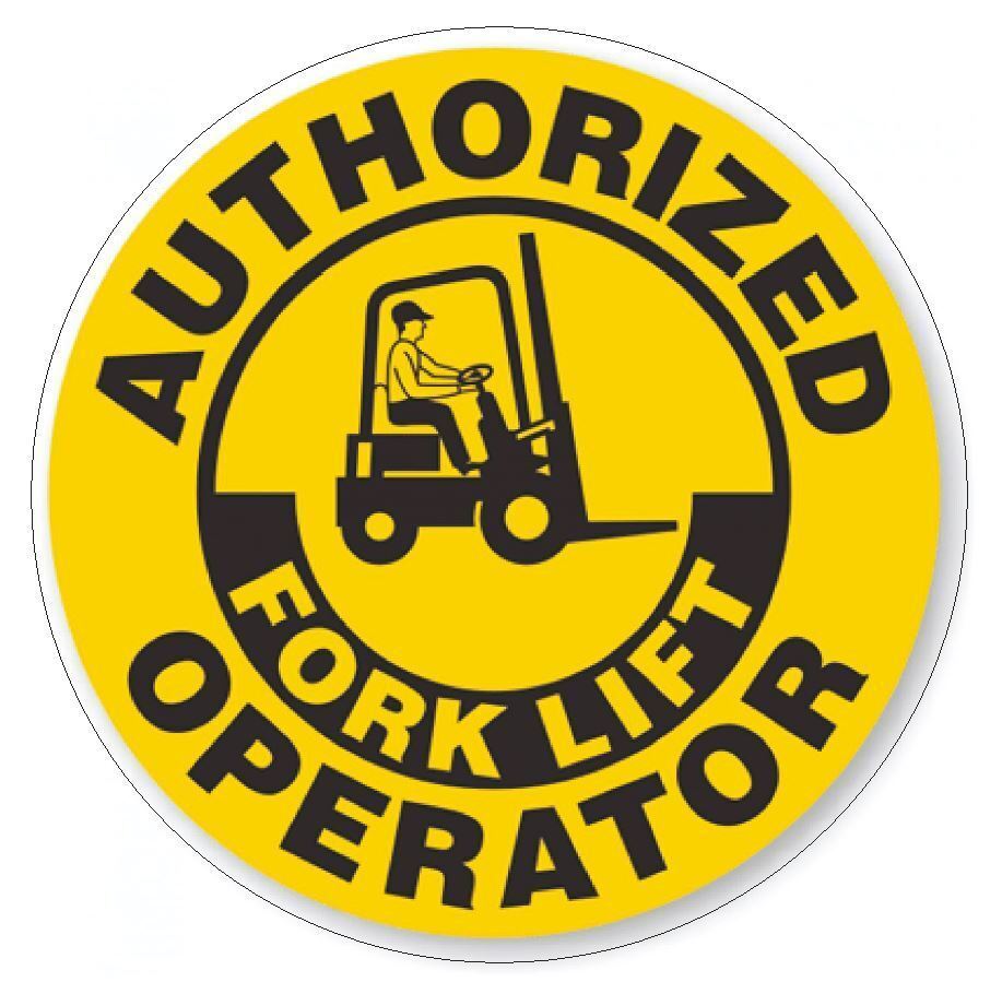 Authorized Forklift Operator Hard Hat Sticker Decal | eBay