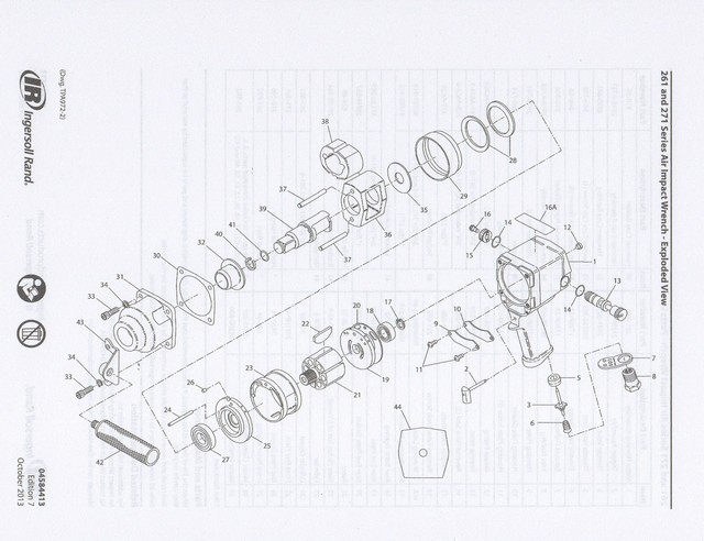 Ingersoll Rand 261-tk2 Tune up Kit for Models 261 & 271 3/4" Impact ...