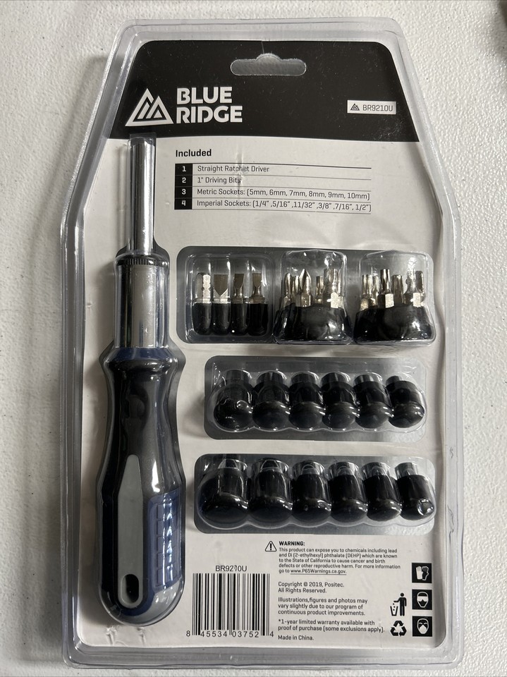 Blue Ridge Tools 26pc Ratcheting Socket and Screwdriver Set NIB ...
