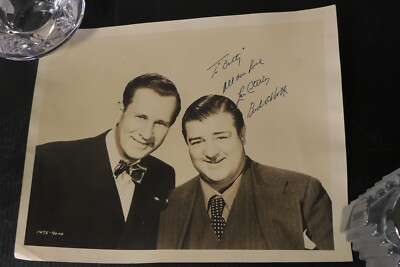 VINTAGE AUTOGRAPH PHOTO LOU COSTELLO BUD ABBOTT 8 X 10 TO BETTY | eBay
