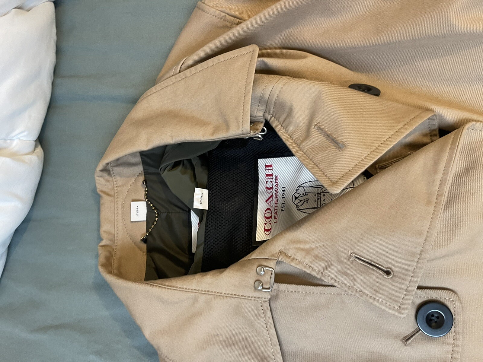 Coach Trench Coat Men 175 96A 42 European SIZE Gem coach-trench-coat-men-175-96a-42-european-size-gem