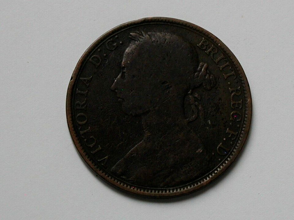 1891 UK (British) Victoria Coin - One Penny (1d) - brown | eBay