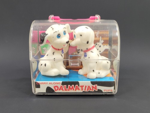 Vintage Boley Carry Along Dalmatian Pups Set - 2 Rubber Puppies w/ Case ...