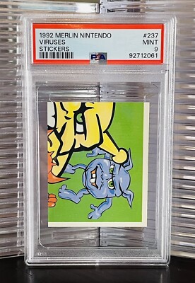 1992 Merlin Nintendo Super Mario Bros Viruses Album Stickers PSA 9 MINT ...