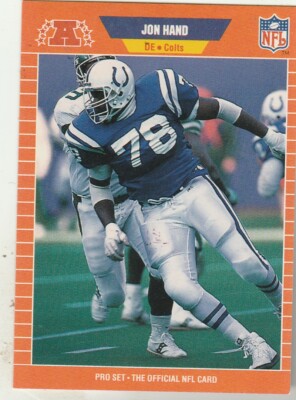 FREE SHIPPING-MINT-1989 Pro Set Jon Hand #162 COLTS PLUS BONUS CARDS | eBay