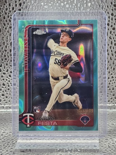 David Festa 2025 Topps Chrome Aqua Lava /199 Minnesota Twins | eBay