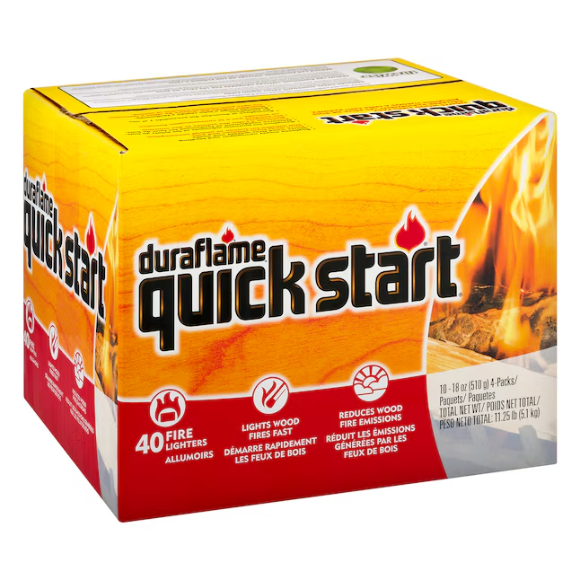 Duraflame Quick Start 1.125 lb Firestarter Break-Apart Indoor Outdoor ...
