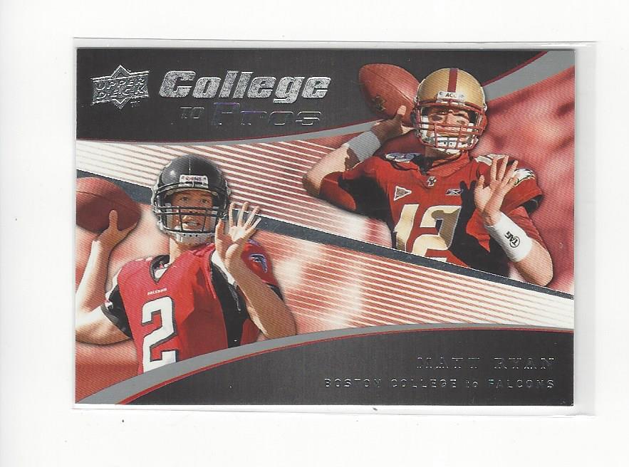 2008 Upper Deck College to Pros #CP28 Matt Ryan Rookie Falcons Boston ...