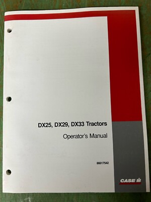 DX25 DX29 DX33 Tractors Operators Manual Case IH | eBay