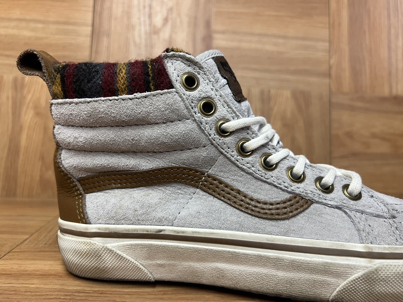 RARE🔥 VANS SK8-Hi MTE Sneakers Gray Western Lined Hikers 5 Men's - 6.5 ...