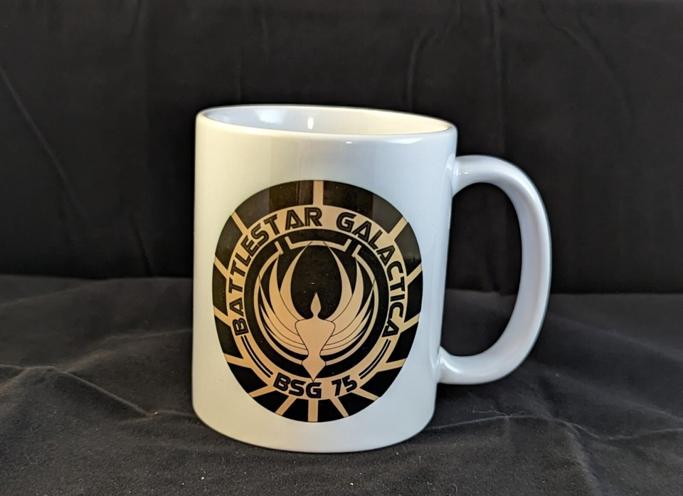 Battlestar Galactica BSG 76 white mug glossy | eBay