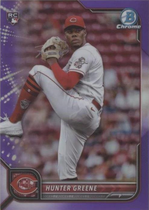2022 Bowman Chrome - Hunter Greene #95 Purple Refractor /250 (RC) for ...