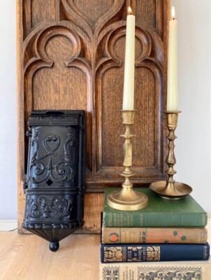 Antique Henry C. Hart Co Detroit Cast Iron Mailbox | eBay