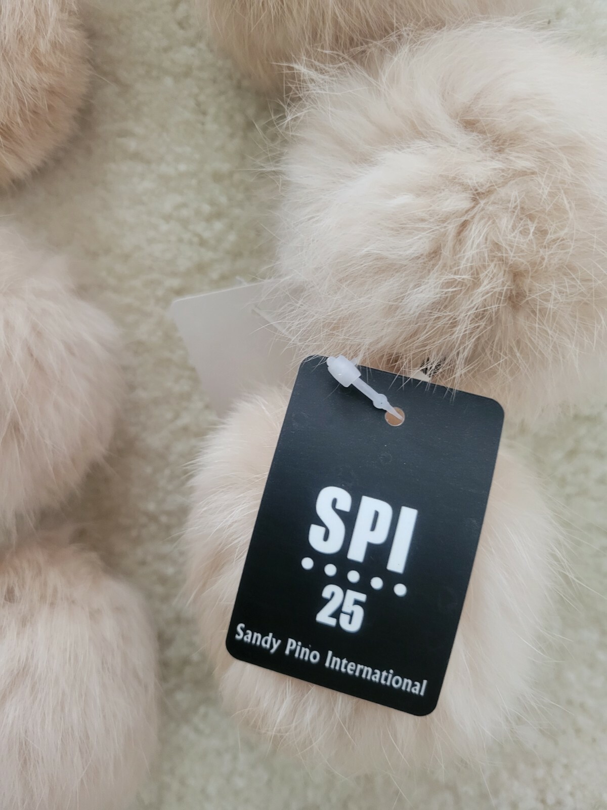 NEW - SPI SANDY PINO INTERNATIONAL 100% RABBIT FUR SCARF, VANILLA | eBay